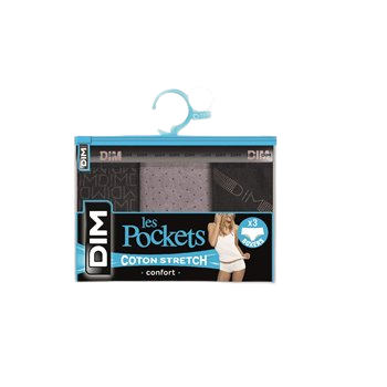 Lot de 3 boxers Dim Pockets Noir coton stretch-Taille 36/38 | acheter ...